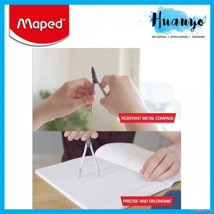 Maped Study Geometry Metal Compass with Mechanical Pencil