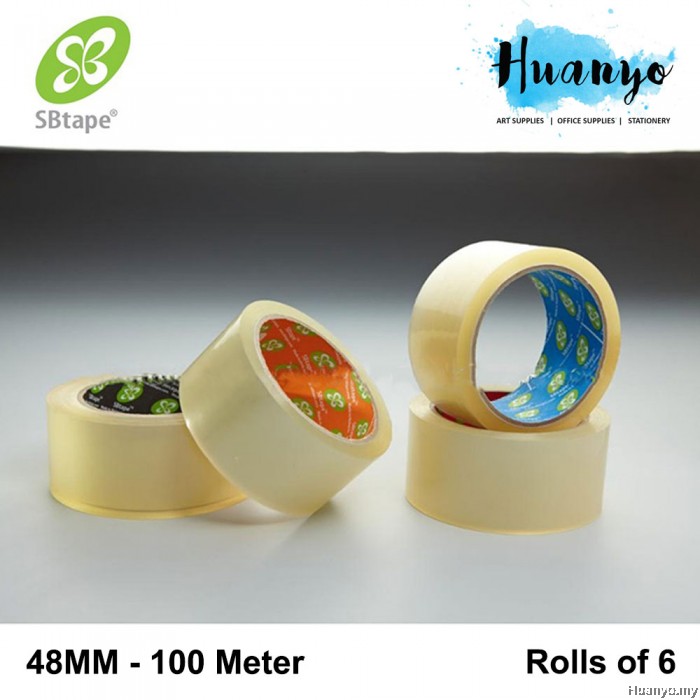 SB Tape Transparent OPP Tape 48MM (Rolls of 6)