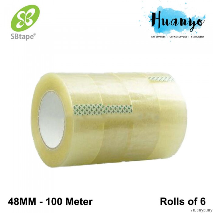 SB Tape Transparent OPP Tape 48MM (Rolls of 6)