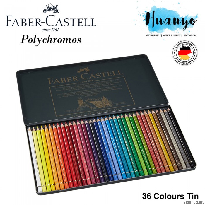 Faber-Castell Polychromos Artist Colour Pencil Tin (Colours of 36)
