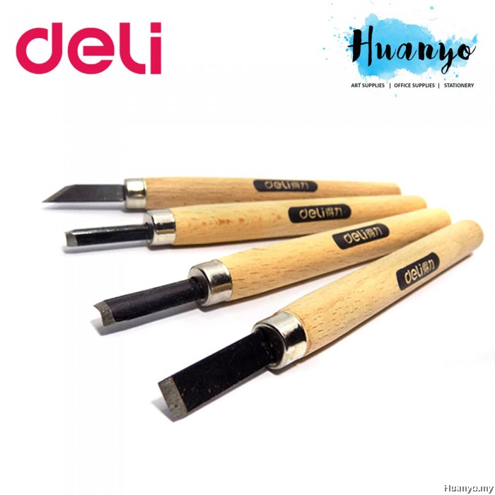 Deli Carving Wood Knives Tools (Set of 4)