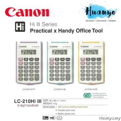 Canon Portable Pocket Calculator LC-210HI-III