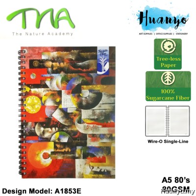 TNA Single Line Sugar Cane Paper A5 Notebook - 80GSM/80's