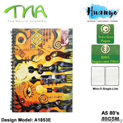 TNA Single Line Sugar Cane Paper A5 Notebook - 80GSM/80's