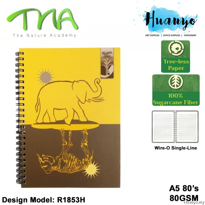 TNA Single Line Sugar Cane Paper A5 Notebook - 80GSM/80's