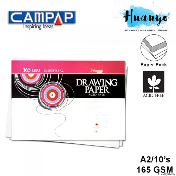 CAMPAP Drawing Paper A2 - 10pcs (135/165/200 gsm)