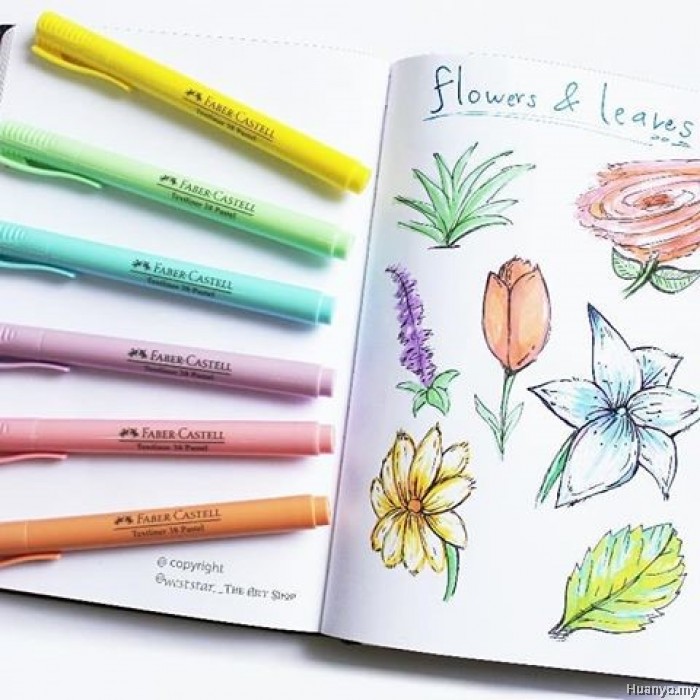Faber-Castell Textliner Pastel Colour Highlighter (Set of 6)