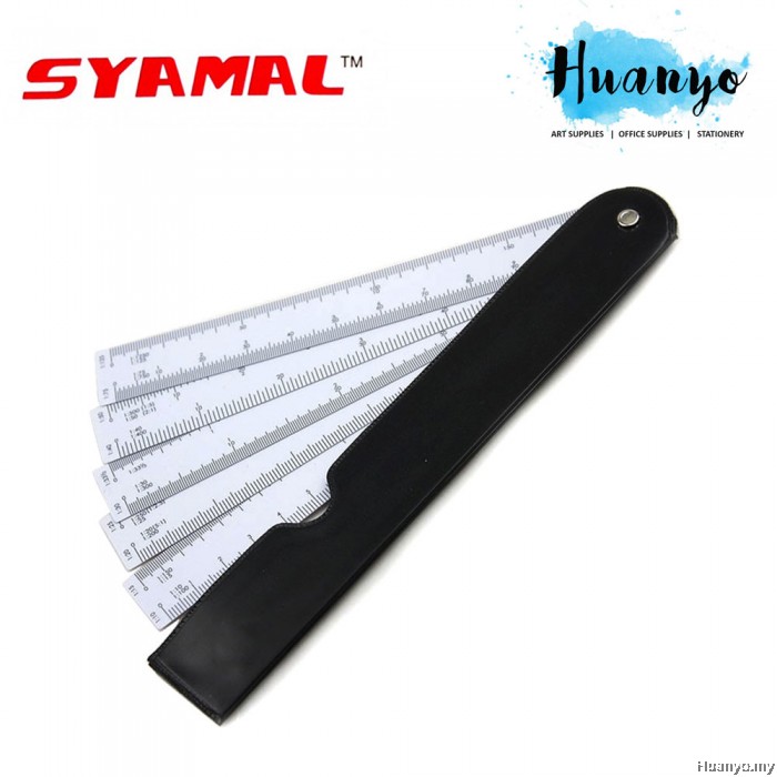 Syamal Teknik Fan Style Scale Ruler