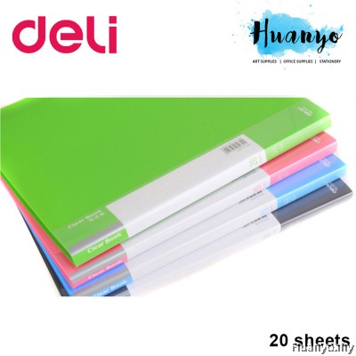 Deli PP Cover Clear Folder Display Book A4 - 20 sheets