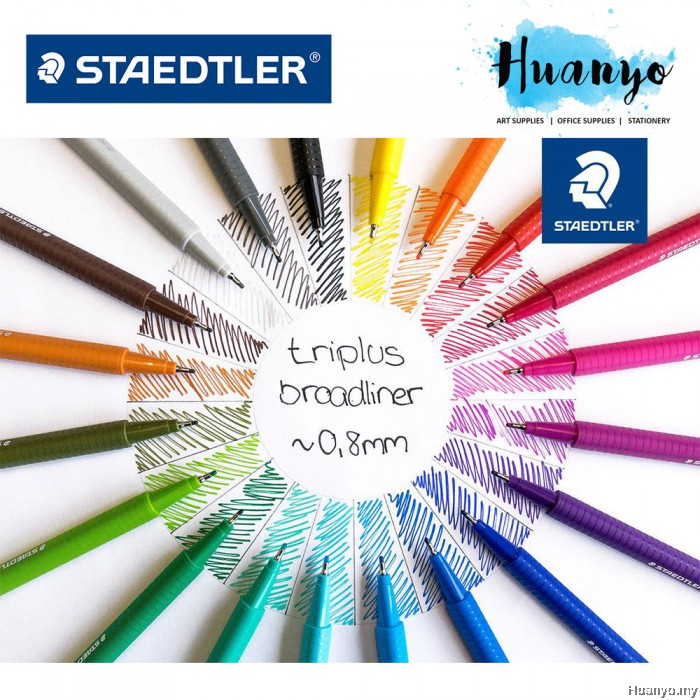 Staedtler Triplus Broadliner Colours 0.8MM (Set of 20)