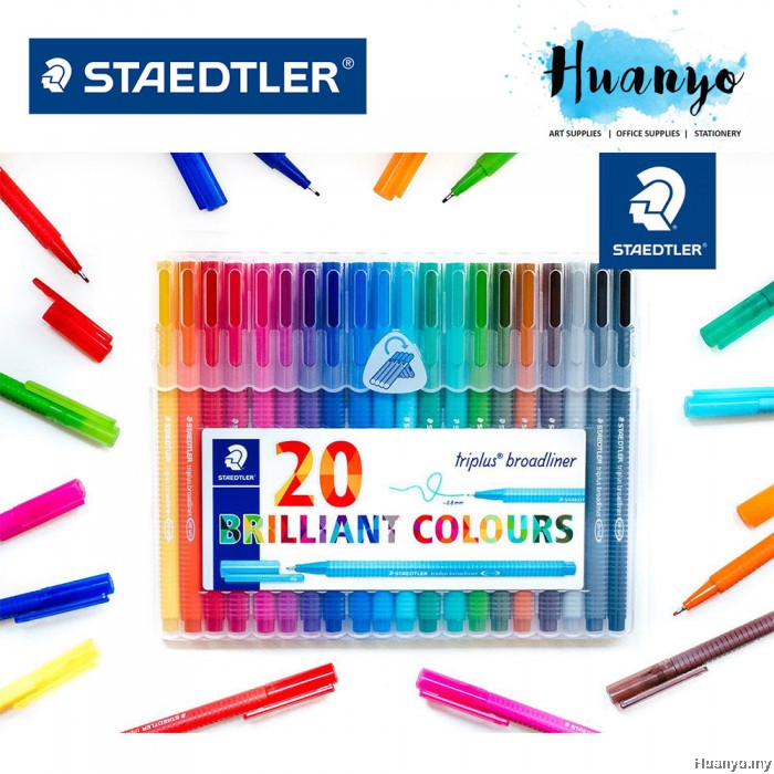 Staedtler Triplus Broadliner Colours 0.8MM (Set of 20)