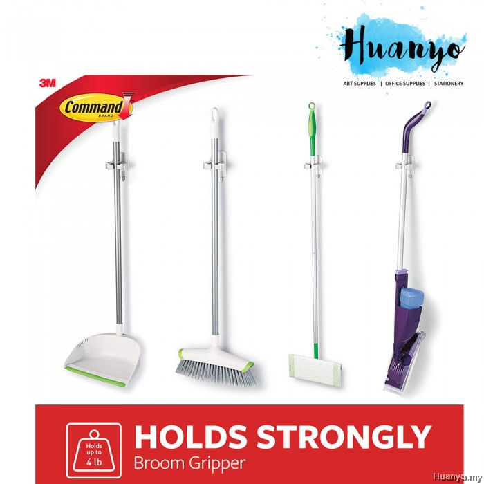 3M Scotch Brite Command Broom Gripper Value Twin Pack