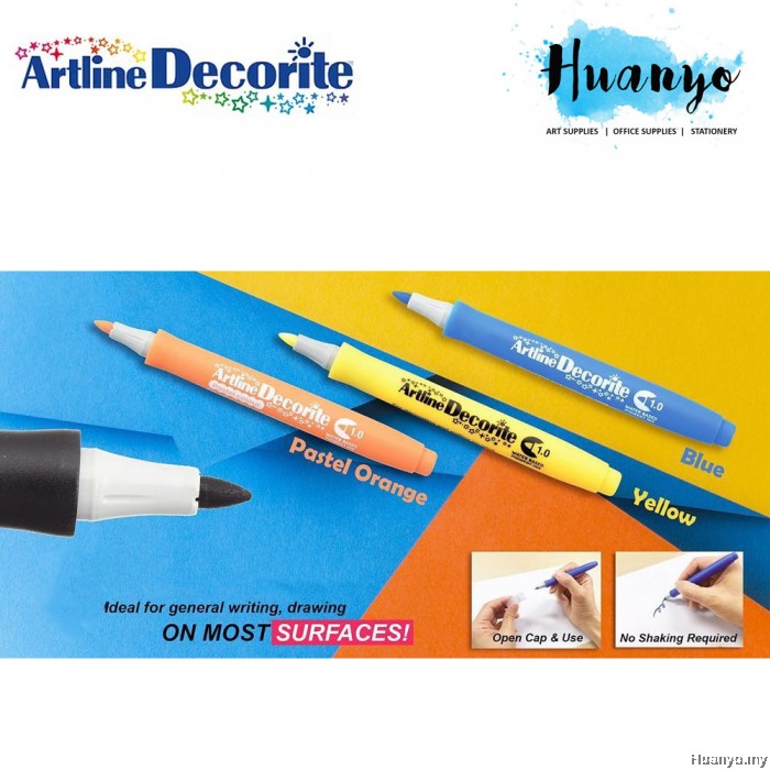 Artline Decorite Multi Surface Marker - Brush Tip