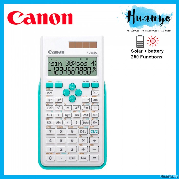 Canon Scientific Calculator F-715SG 250 Functions (Similar to Casio FX ...