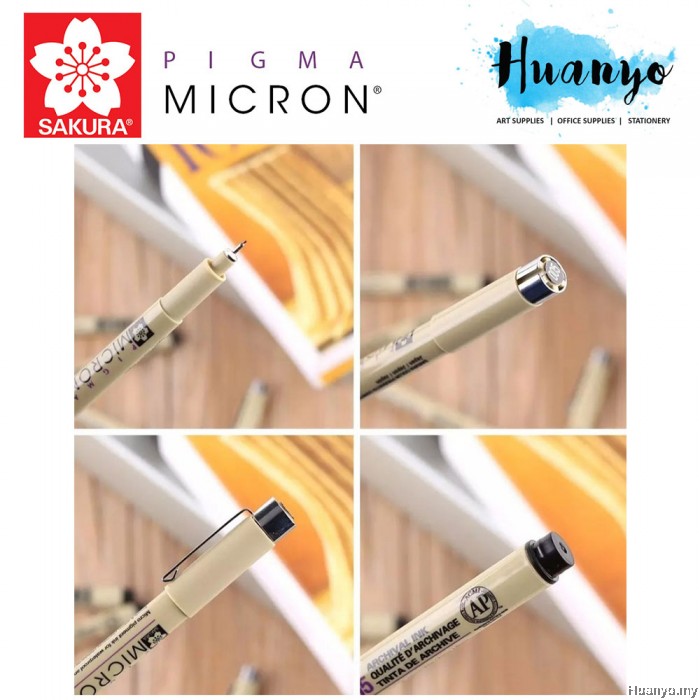 Sakura Pigma Micron Technical Drawing Pen Black (Set of 10) - [003, 005 ...