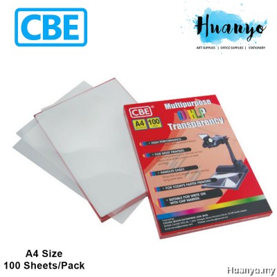 CBE Multi Purpose OHP Transparency Film A4 100 Micron (100pcs/pack)