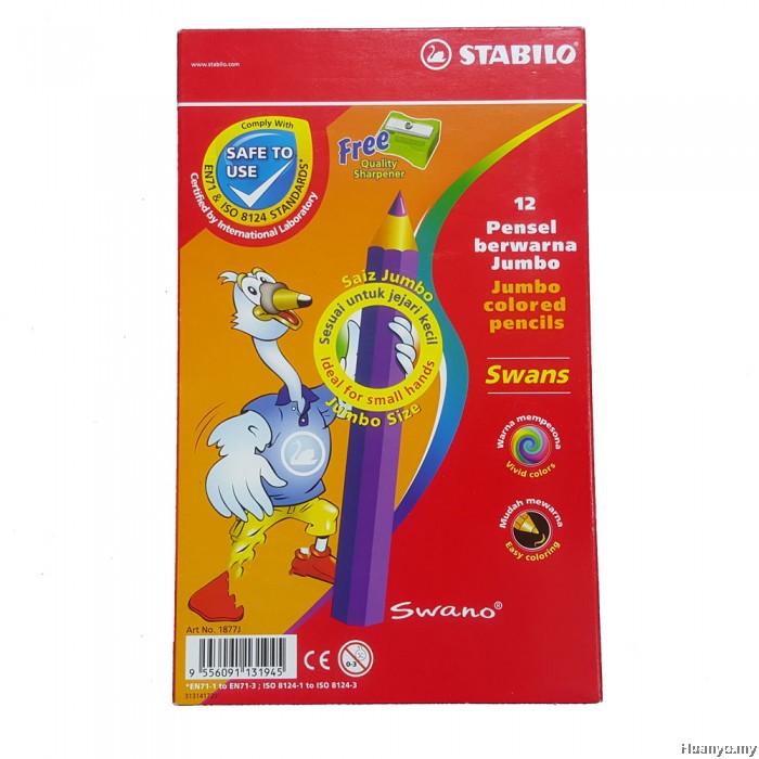 Stabilo Jumbo Colour Pencil 12L