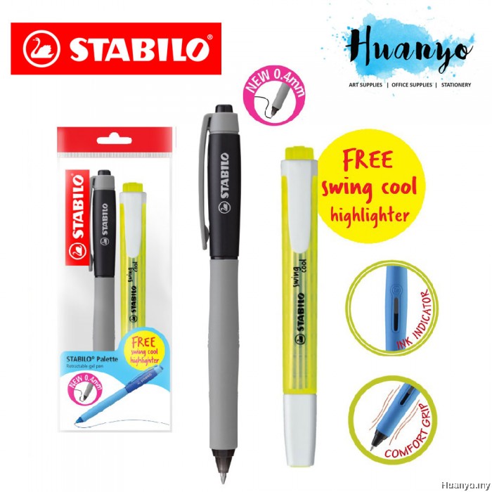 Stabilo Palette Retractable Gel Pen 0.4MM Value Pack Set [Free Swing ...