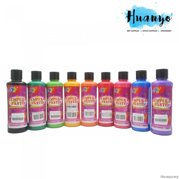 Five Star Non Toxic Tempera Paste Paint Instant Water Colour 440ML ...