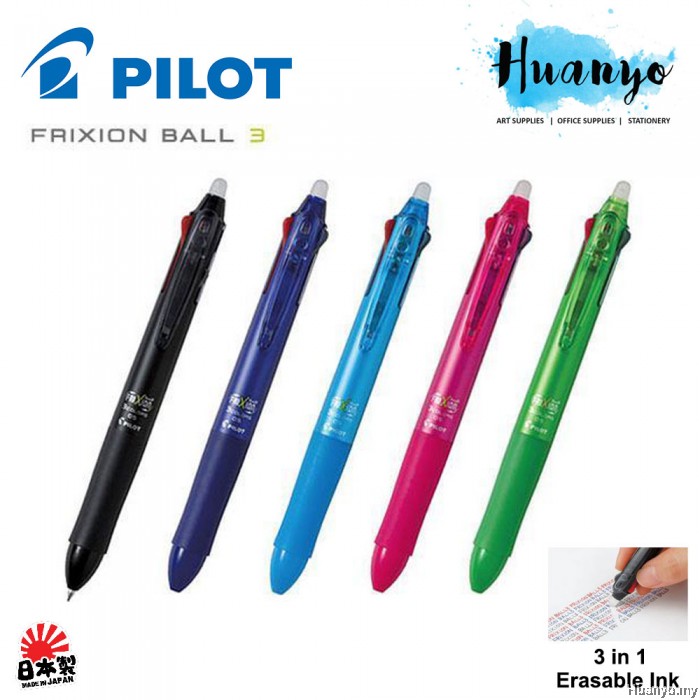 Pilot Frixion Ball Slim Erasable Multi 3 in 1 Color Gel Pen - 0.5 mm ...
