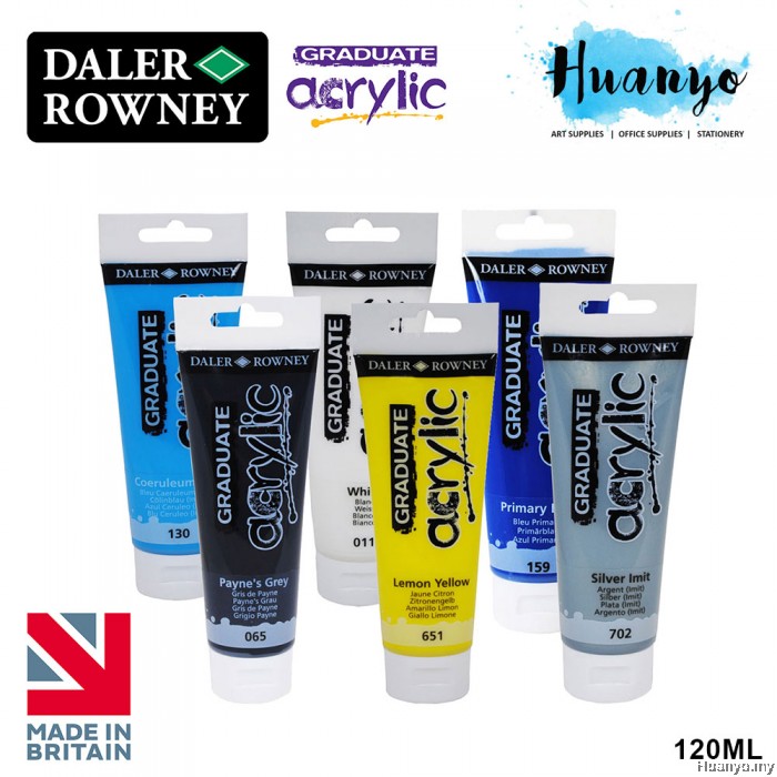 Daler Rowney Graduate Acrylic Paint Colour 120ML (Per Tube)