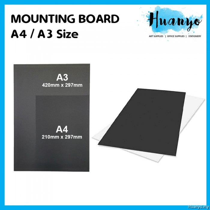 Black Mounting Board (A4, A3 Size) [Modeling / DIY Craft Board, Per PCS]