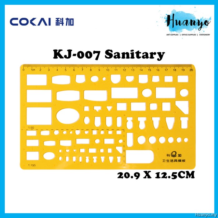 Technical Geometry Design Template Ruler Stencil (Circle, Eclipse ...