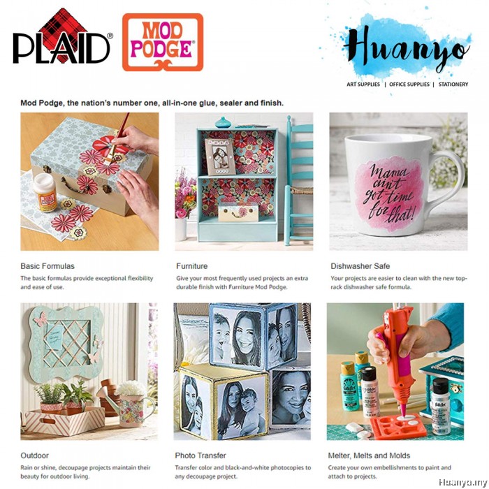 Plaid Mod Podge Non Toxic Waterbase Sealer,Decoupage Glue & Finish ...