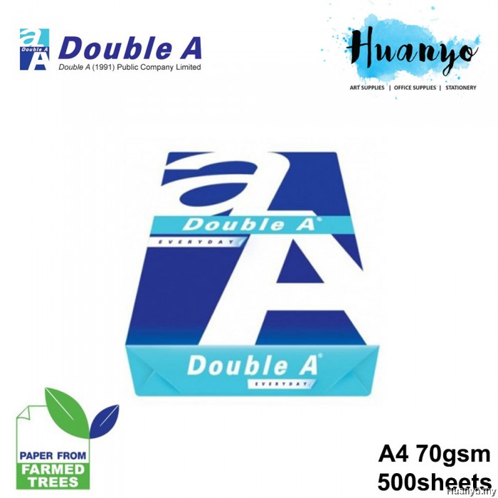Double A Everyday A4 White Copier Printing Paper 70gsm 500 Sheets/Ream