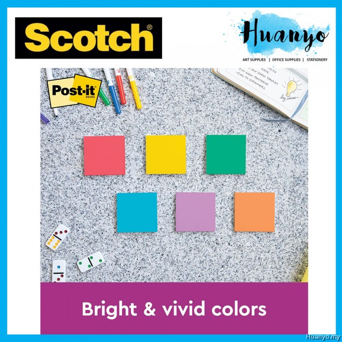 3M Post-it Super Sticky Notes World of Colour Series [3 x 3 inch, 4/5 ...