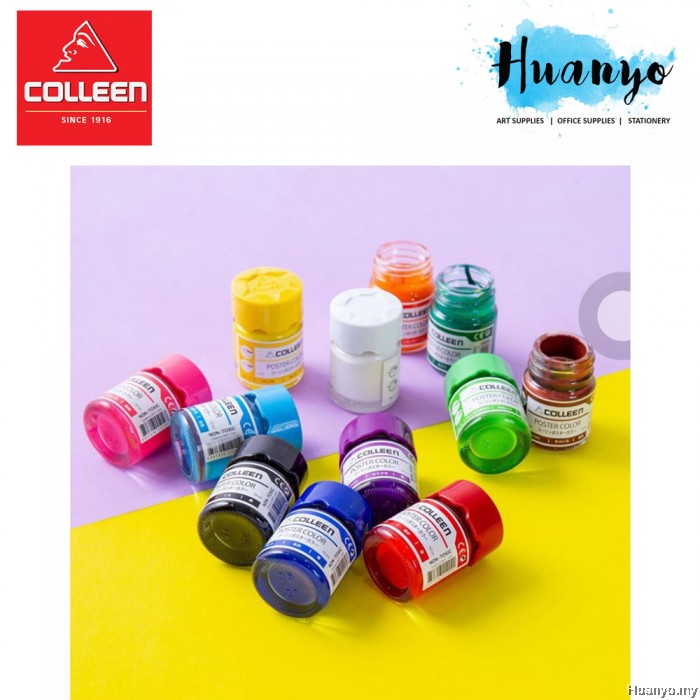 Colleen Non Toxic Poster Colour Set of 16 (Include Metallic Gold and ...