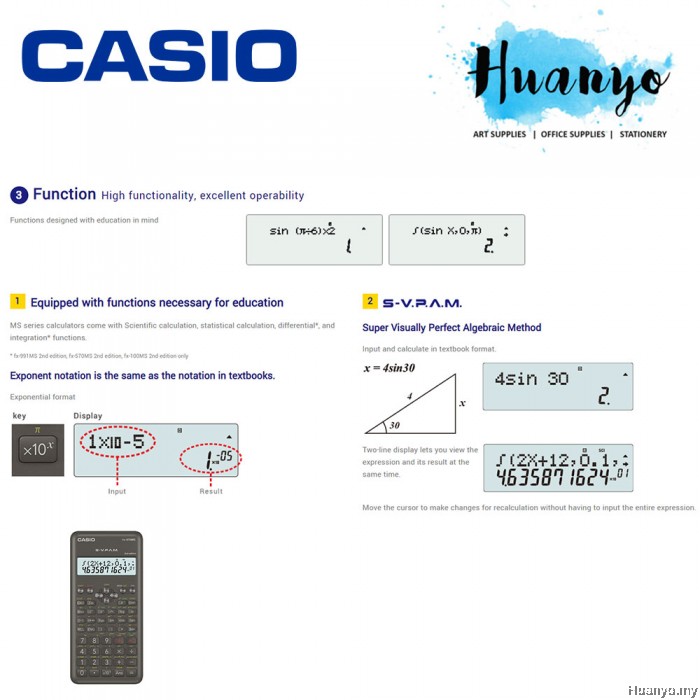 Casio Scientific Calculator FX-350MS 2nd Edition