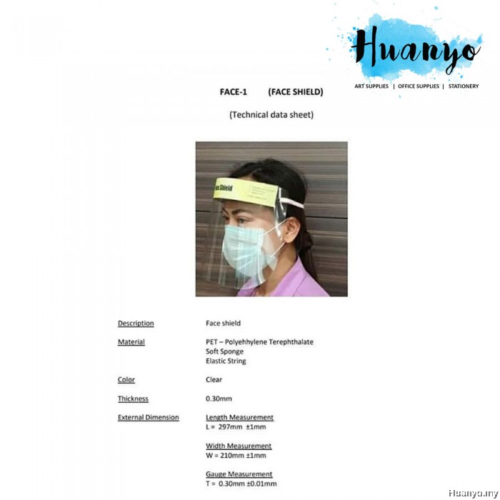 Anti Virus / Saliva Medical Safety Face Shield Visor Mask with Foam Band