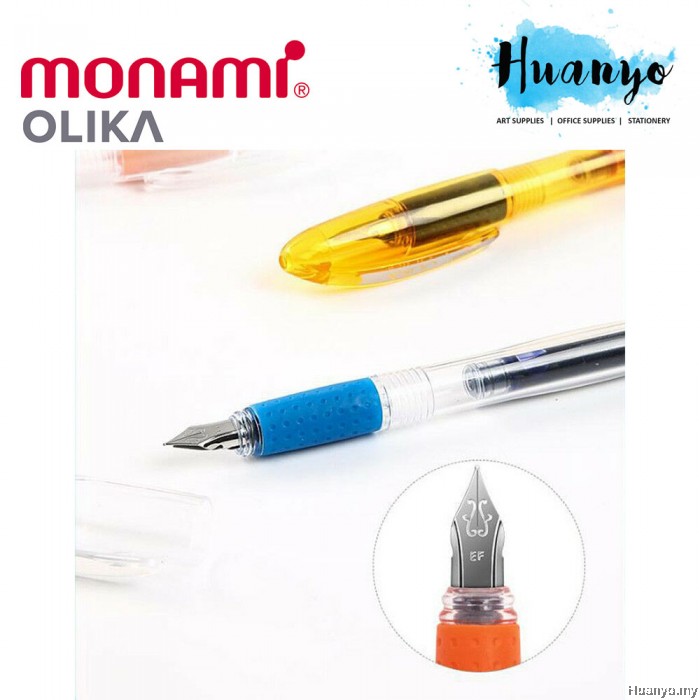 Monami Olika Calligraphy Refillable Fountain Pen EF - Extra Fine (Free ...