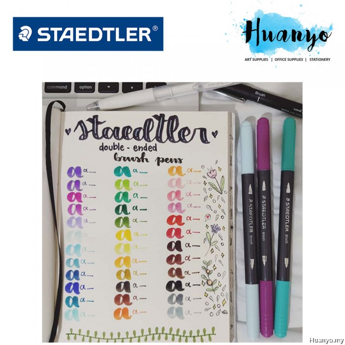 Staedtler Double-ended Twin Tip Water Colour Brush Pen (Set of 18 / 36)