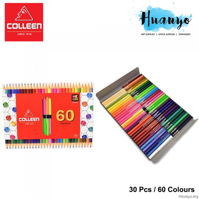 Colleen 787 Double End Tip Neon Colour Pencil (12 / 24 / 36 / 48 / 60 ...