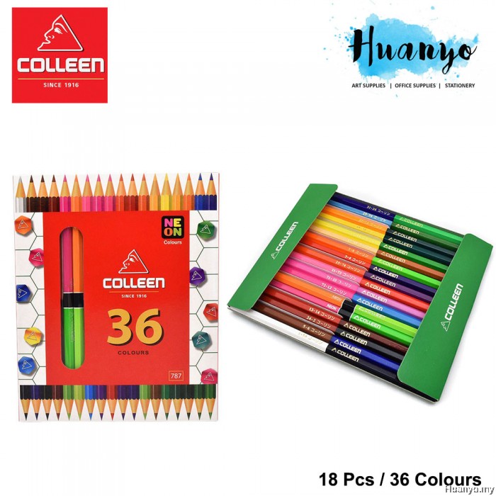 Colleen 787 Double End Tip Neon Colour Pencil (12 / 24 / 36 / 48 / 60 ...