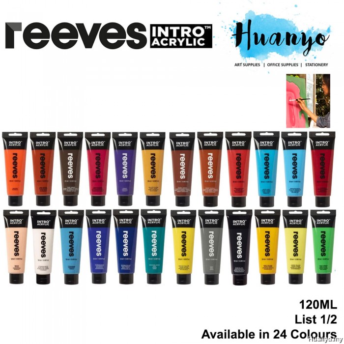 Reeves Intro Acrylic Colour Paint 120ML [Per Tube] (List 1/2)
