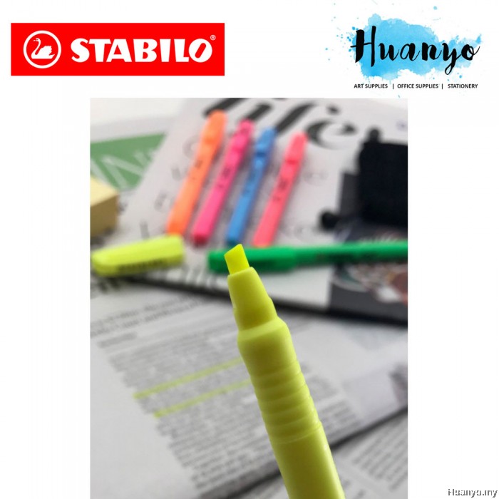 Stabilo Flash Slim Neon Highlighter Textliner Pen (Set of 6)