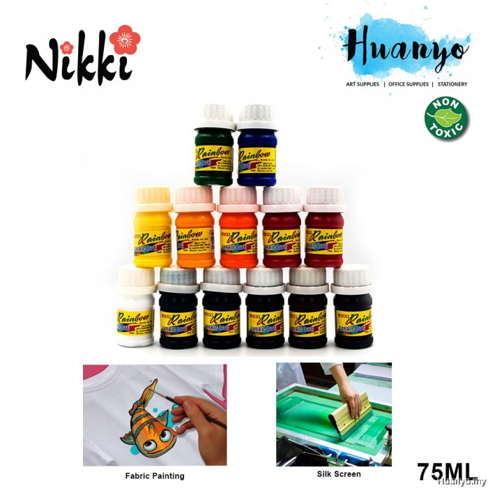 NIKKI Rainbow Non Toxic Fabric Paint Dye (75ML)