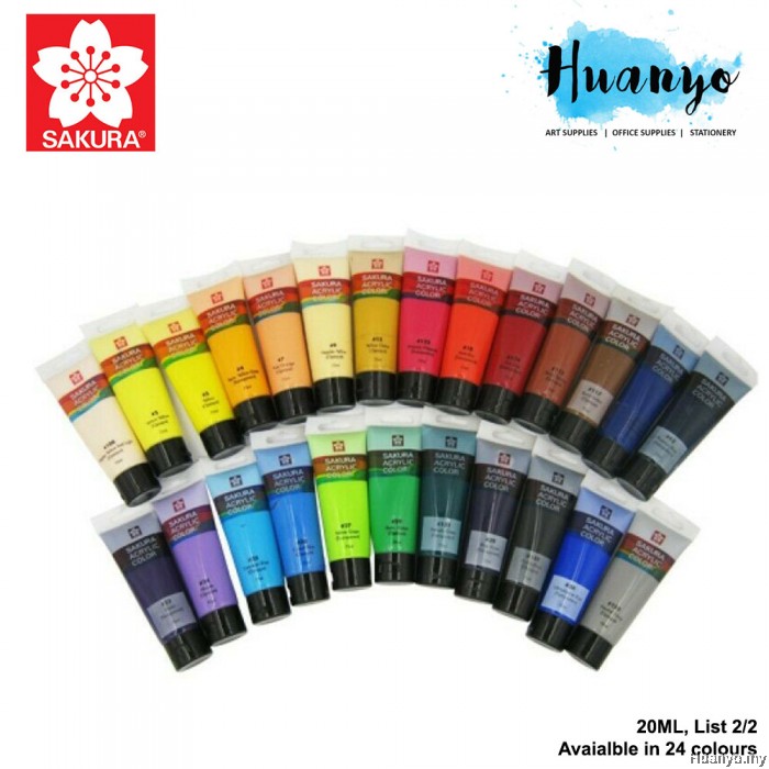 Sakura Acrylic Colour 20ML (Per tube) (List 2/2)