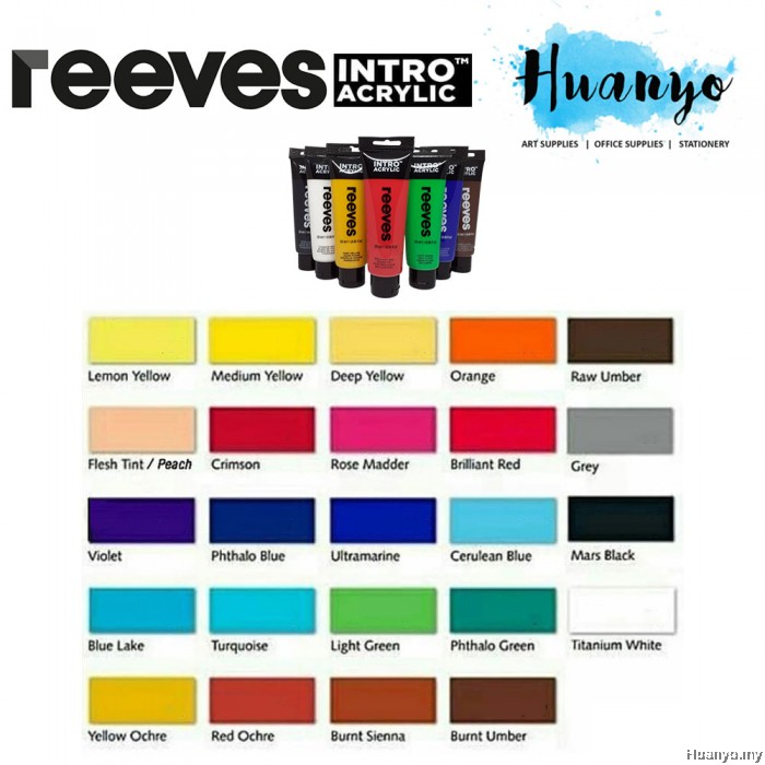 [New] Reeves Intro Acrylic Colour Paint 100ML [Per Tube] (List 1/2)