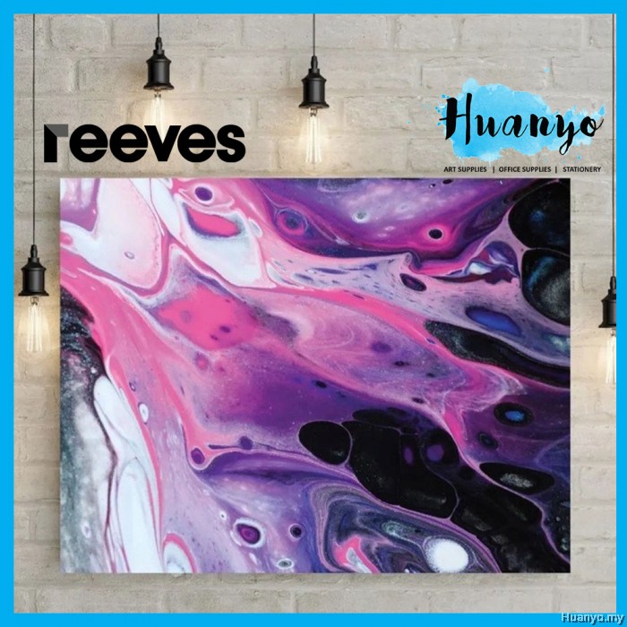 Reeves Pre-Mixed Acrylic Pouring Medium Painting Colour Set (Color Set ...