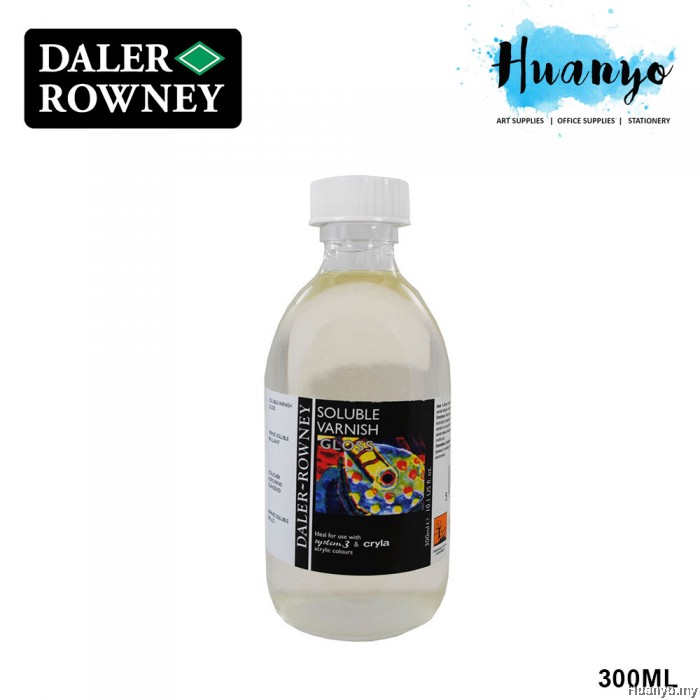 Daler Rowney Acrylic Colour Medium Soluble Gloss Varnish (75ML / 300ML)