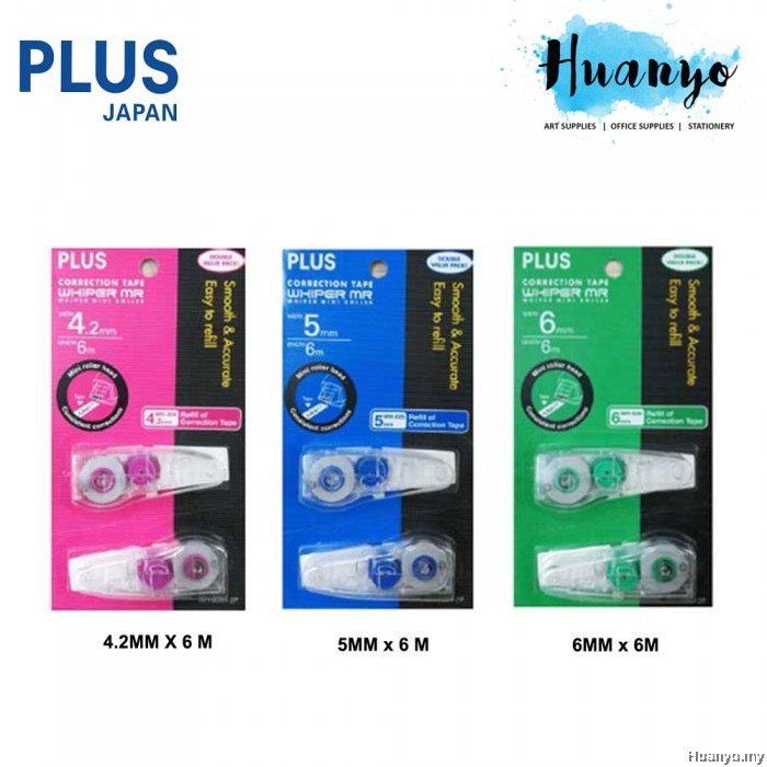 Plus Whiper MR Series Refillable Correction Tape / Refill Pack (4.2MM ...