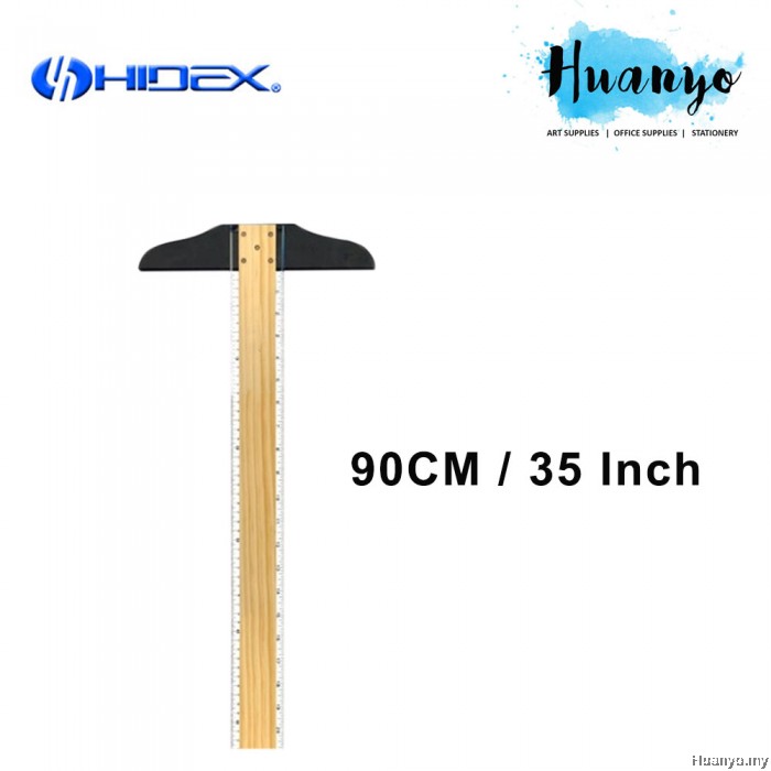 Hidex Wooden Double Side T Square Ruler (90cm,35 inch / 105cm,40 inch ...