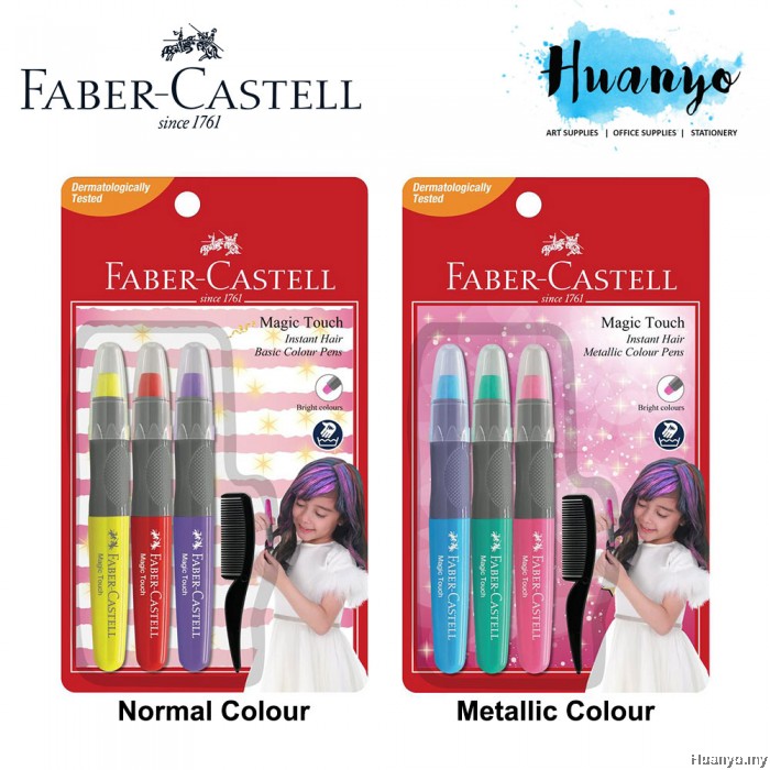 Faber-Castell Magic Touch Instant Hair Colour Pen (Set of 3, Basic ...