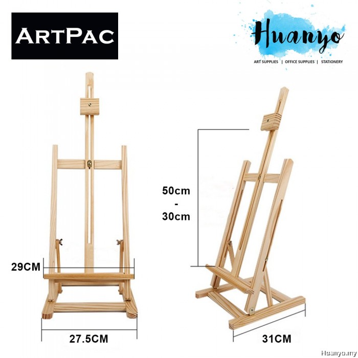 Artpac Artist Table Top Desktop Adjustable Foldable Wooden Easel