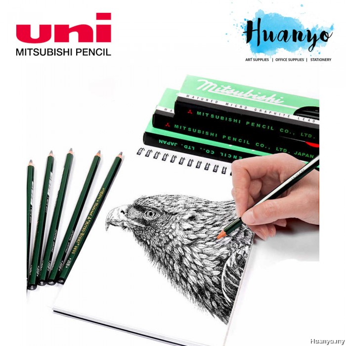 Mitsubishi Uni 9800 DX Artist Drawing & Sketching Pencil [Per pcs] (10B 9B 8B 7B 6B 5B 4B 3B 2B ...