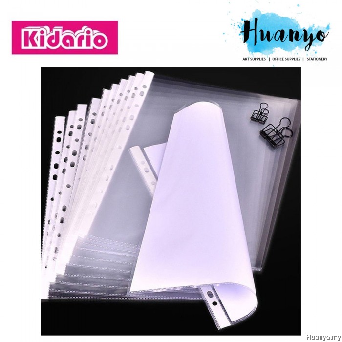 Kidario 11 holes Super Clear Thick Plastic Sheet Protector Pack (A4/100pcs)